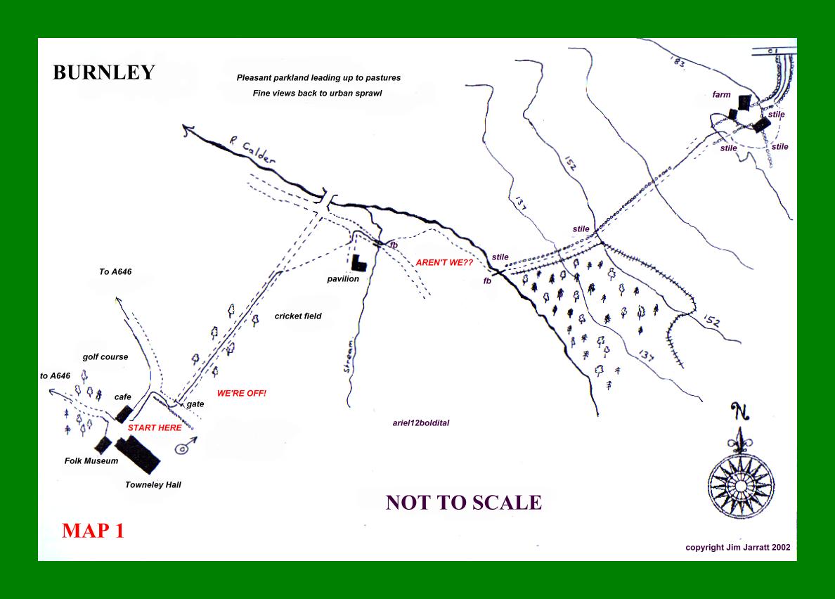 BURNLEY TO BINGLEY MAPS
